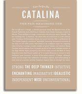 Catalina Personalized Name Meaning Art Prints – Name Stories
