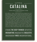 Catalina Personalized Name Meaning Art Prints – Name Stories