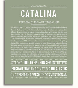 Catalina Personalized Name Meaning Art Prints – Name Stories