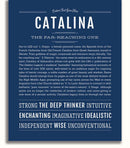 Catalina Personalized Name Meaning Art Prints – Name Stories