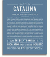 Catalina Personalized Name Meaning Art Prints – Name Stories