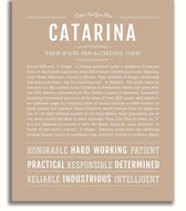 Catarina Personalized Name Meaning Art Prints – Name Stories
