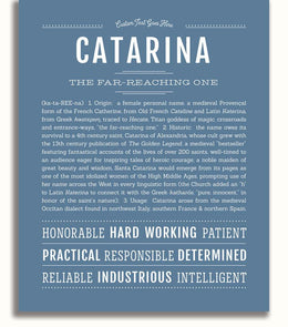 Catarina Personalized Name Meaning Art Prints – Name Stories