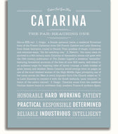 Catarina Personalized Name Meaning Art Prints – Name Stories