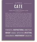 Cate | Name Art Print – Name Stories