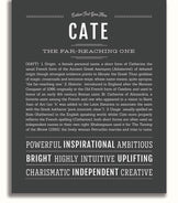 Cate | Name Art Print – Name Stories