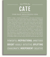 Cate | Name Art Print – Name Stories