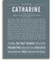 Catharine Personalized Name Meaning Art Prints – Name Stories