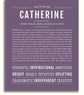 Catherine Personalized Name Meaning Art Prints – Name Stories