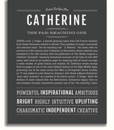 Catherine Personalized Name Meaning Art Prints – Name Stories