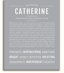 Catherine Personalized Name Meaning Art Prints – Name Stories