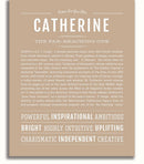 Catherine Personalized Name Meaning Art Prints – Name Stories