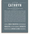 Cathryn Personalized Name Meaning Art Prints – Name Stories