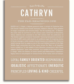 Cathryn | Name Art Print – Name Stories