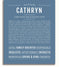 Cathryn Personalized Name Meaning Art Prints – Name Stories
