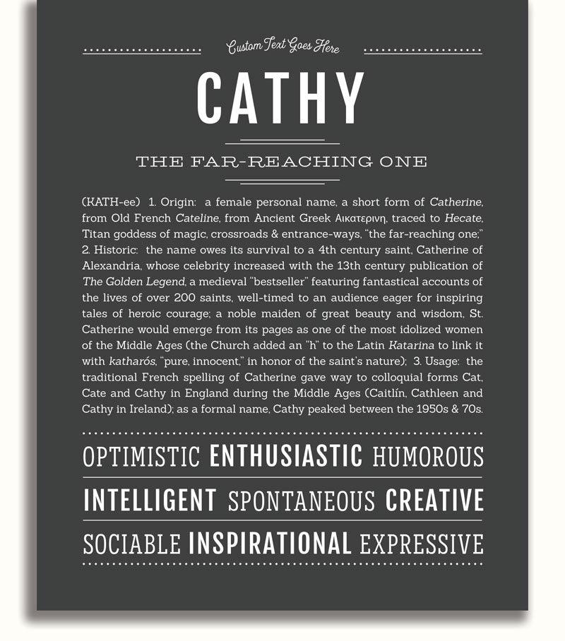 Cathy | Name Art Print – Name Stories