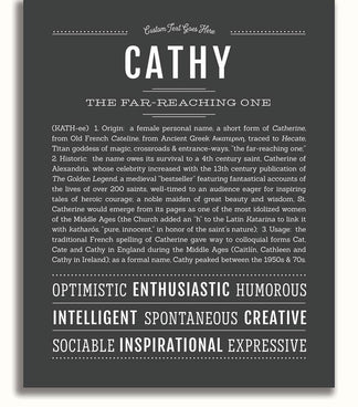 Cathy | Name Art Print – Name Stories