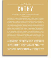 Cathy | Name Art Print – Name Stories