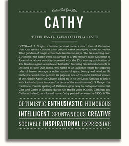 Cathy | Name Art Print – Name Stories