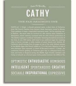 Cathy | Name Art Print – Name Stories