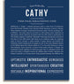 Cathy | Name Art Print – Name Stories