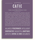 Catie Personalized Name Meaning Art Prints – Name Stories