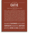 Catie Personalized Name Meaning Art Prints – Name Stories