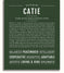 Catie Personalized Name Meaning Art Prints – Name Stories