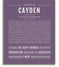 Cayden | Name Art Print - Personalized Custom Gifts – Name Stories