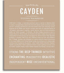 Cayden | Name Art Print – Name Stories