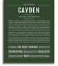 Cayden | Name Art Print – Name Stories