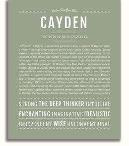 Cayden | Name Art Print – Name Stories