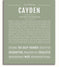 Cayden | Name Art Print – Name Stories