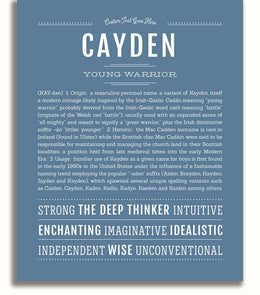 Cayden | Name Art Print – Name Stories