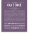 Caydence | Name Art Print – Name Stories