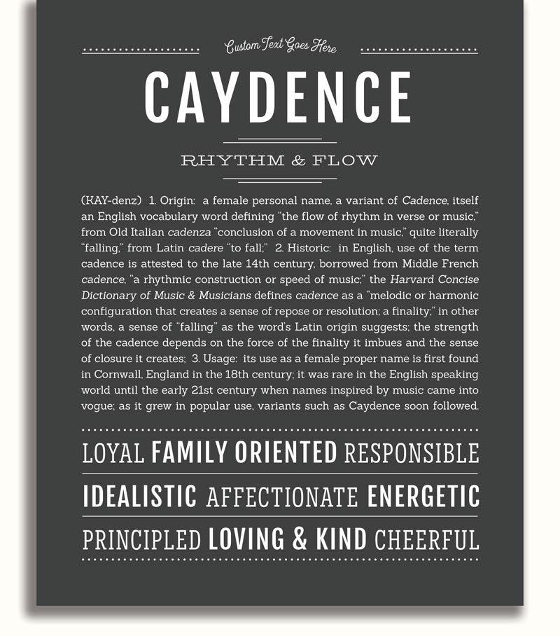 Caydence | Name Art Print – Name Stories