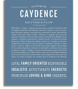 Caydence | Name Art Print – Name Stories