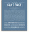 Caydence | Name Art Print – Name Stories