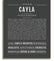 Cayla Personalized Name Meaning Art Prints – Name Stories