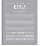 Cayla Personalized Name Meaning Art Prints – Name Stories