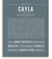 Cayla Personalized Name Meaning Art Prints – Name Stories