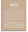 Cayla Personalized Name Meaning Art Prints – Name Stories