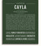 Cayla Personalized Name Meaning Art Prints – Name Stories