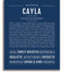 Cayla Personalized Name Meaning Art Prints – Name Stories