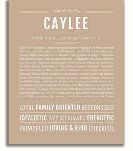 Caylee | Name Art Print – Name Stories