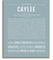 Caylee | Name Art Print – Name Stories