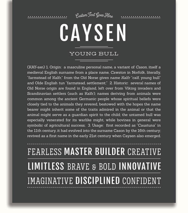 Caysen | Name Art Print – Name Stories