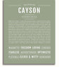 Cayson | Name Art Print – Name Stories