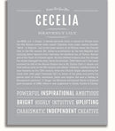 Cecelia | Name Art Print – Name Stories