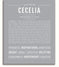 Cecelia Personalized Name Meaning Art Prints – Name Stories